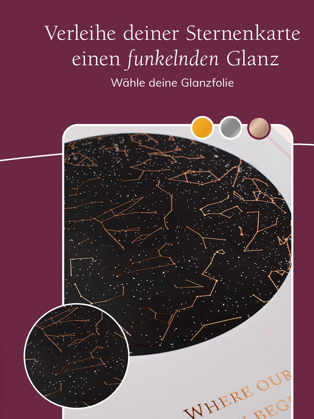 Personalisierte Sternenkarte | Dein Sternenhimmel als Poster