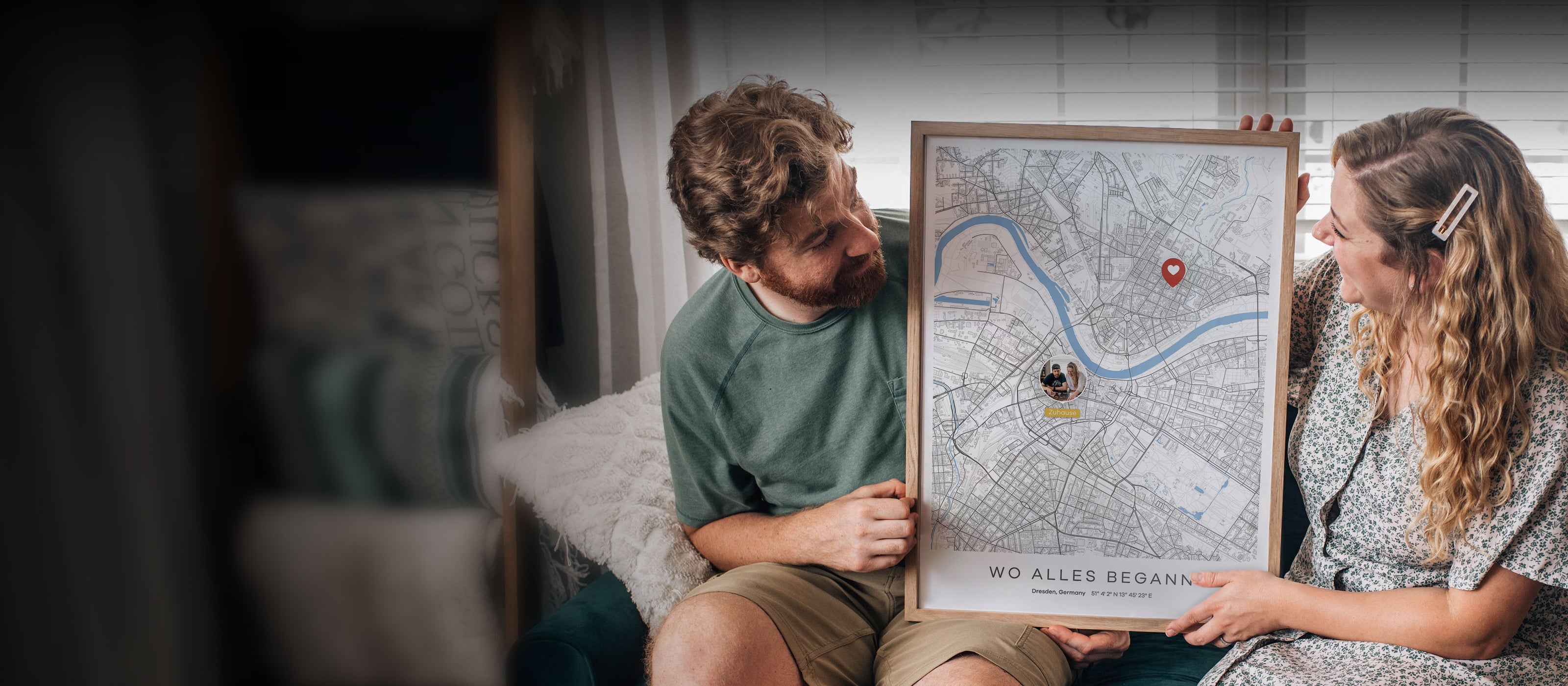 Personalisierte Stadtkarte | Poster für besondere Orte bei Momenterie